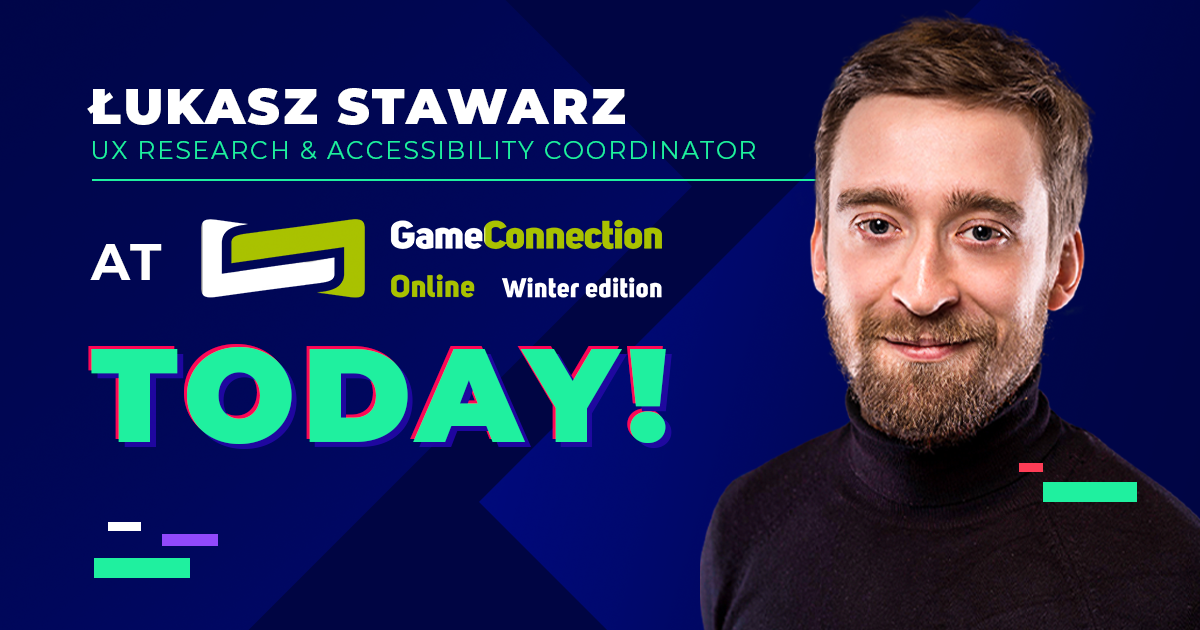 Łukasz Stawarz is giving a lecture on UX Processes at Game Connection ...